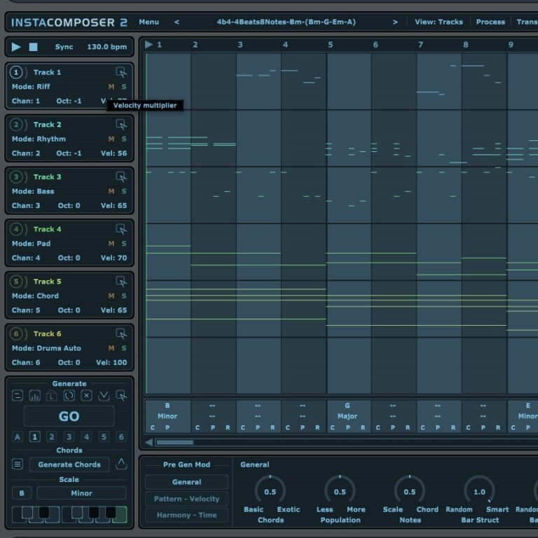 InstaComposer 2の使い方：AI技術で自動作曲【AI作曲ツール】W. A. Production | project of napskint