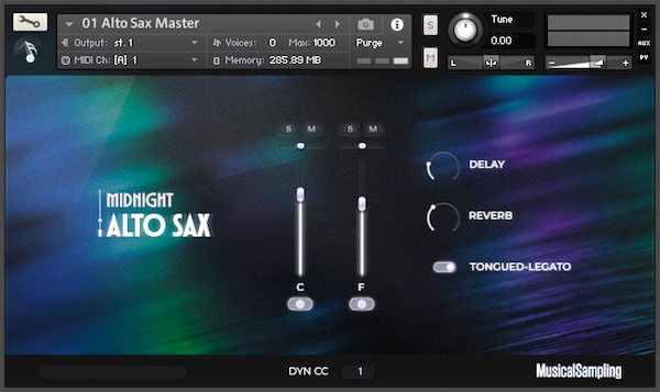 Musical Sampling「Midnight: Alto Sax」リアルなレガートと豊富なアーティキュレーションを搭載した、ポップスや ...