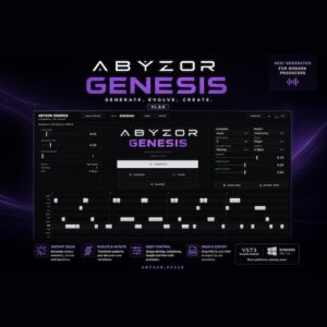 ABYZOR Audio「ABYZOR GENESIS」メロディ・コード進行・ベースライン・アルペジオを自動生成できる無料MIDI ...