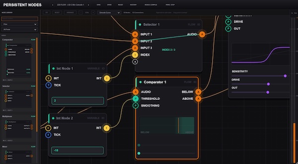 KageProduction「Persistent Nodes BETA」ノード接続で自由なエフェクトチェーンを作れる、ノードベースのサウンド ...