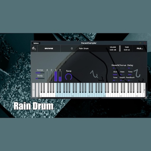 Necatuss「Rain Drum」雨音のような繊細な響きで楽曲に静かな情感を加えられるDecent Sampler向けパーカッション音源 ...
